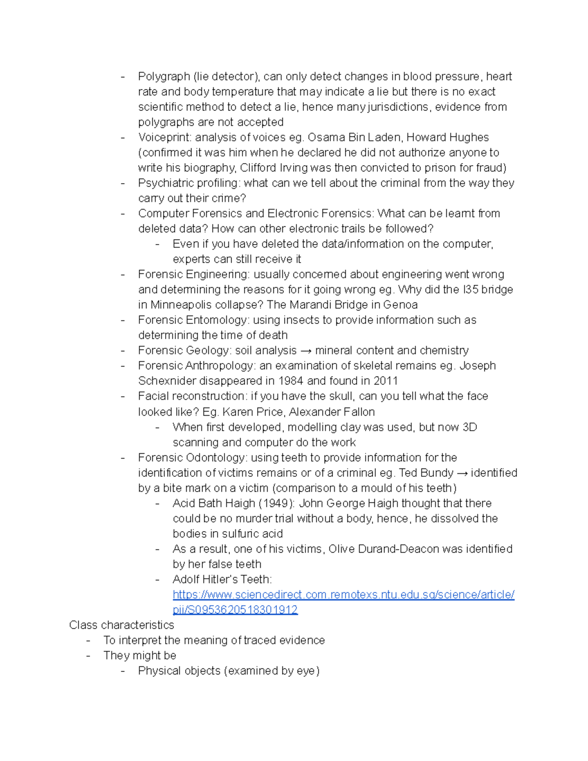 CM8002 Week 1 Lecture Notes Introduction to Forensic Science-4-7 ...