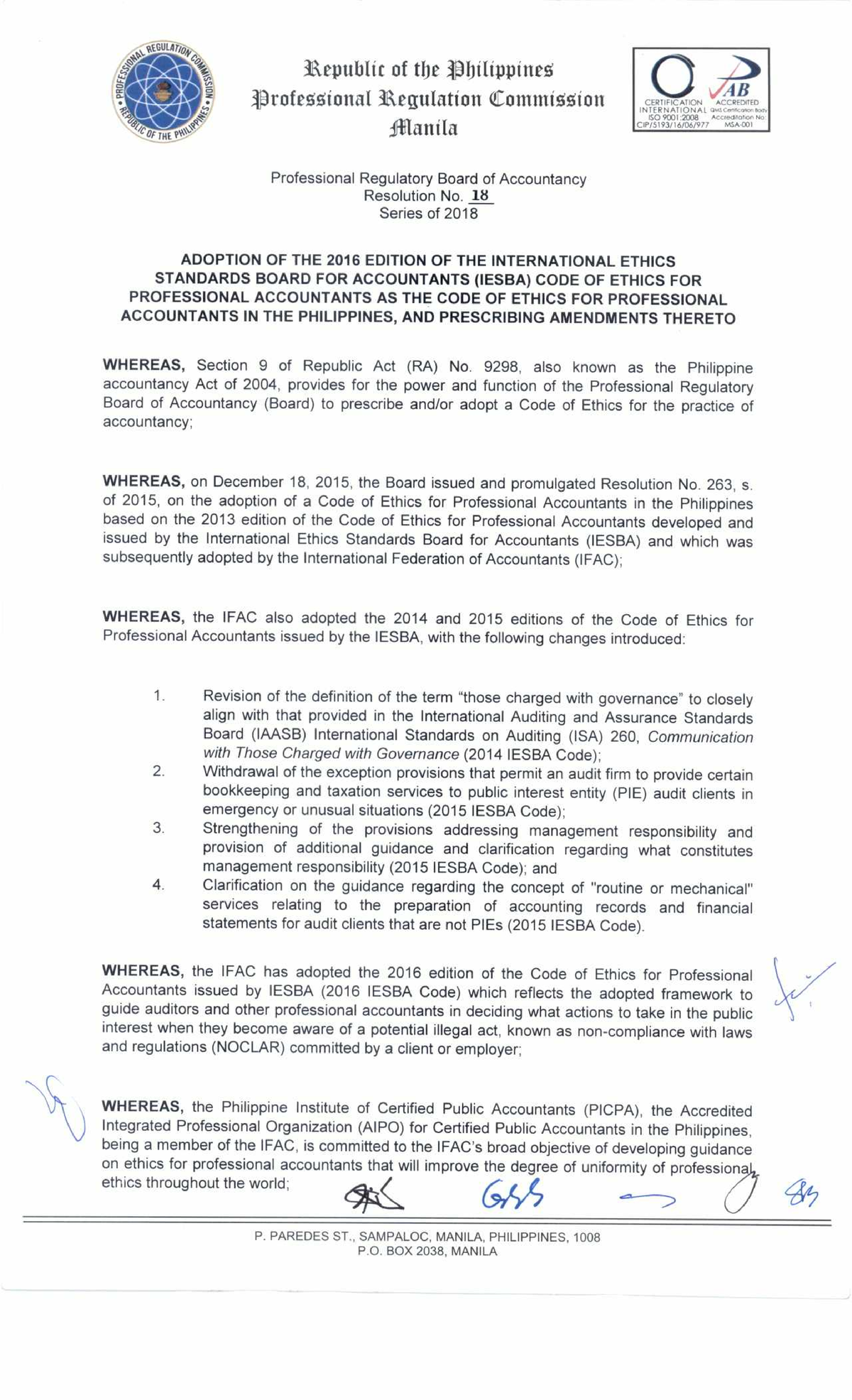 Accountancy COE 2 - Code of Ethics (Accounting) Philippines - Bachelor ...