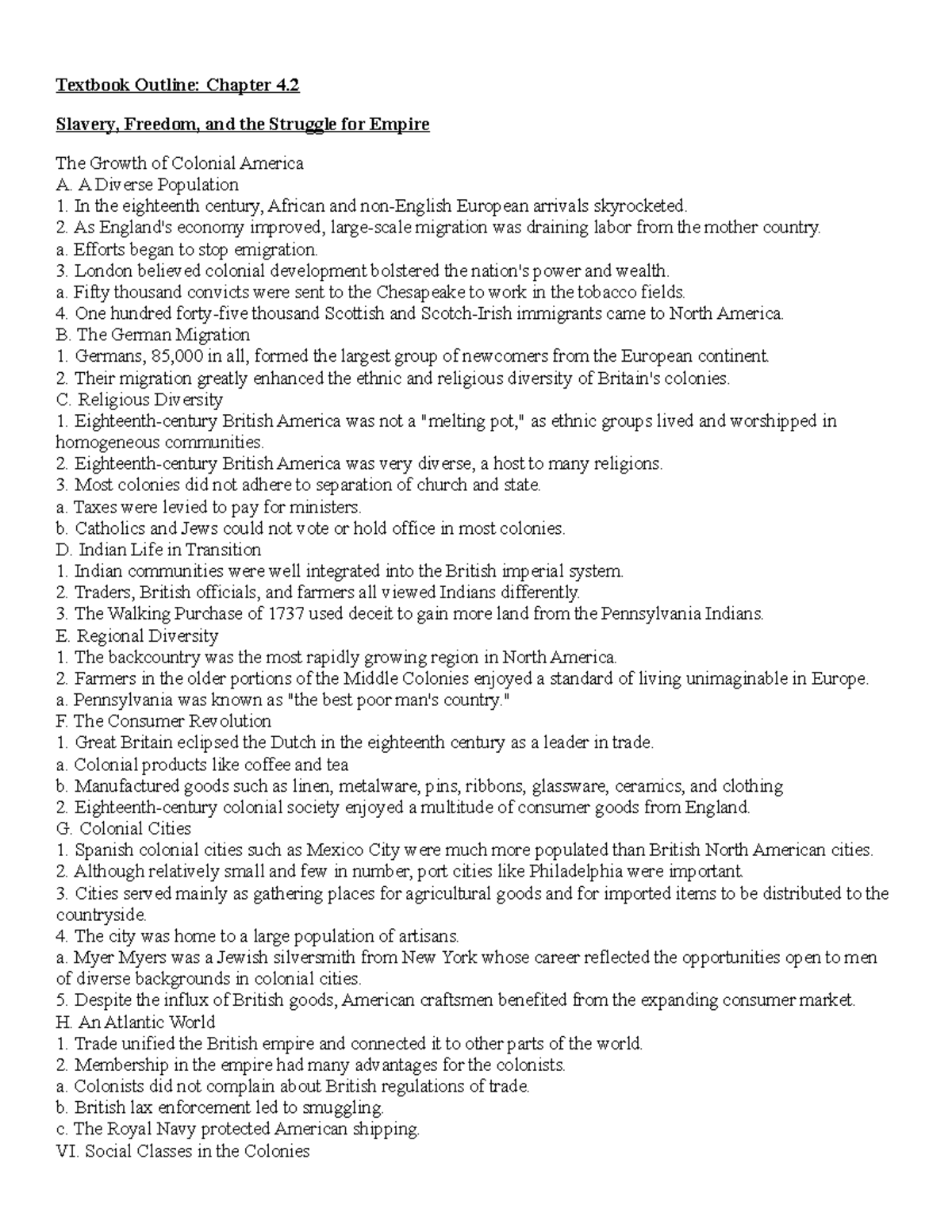 Chapter 4.2 Notes - History - Textbook Outline: Chapter 4. Slavery ...
