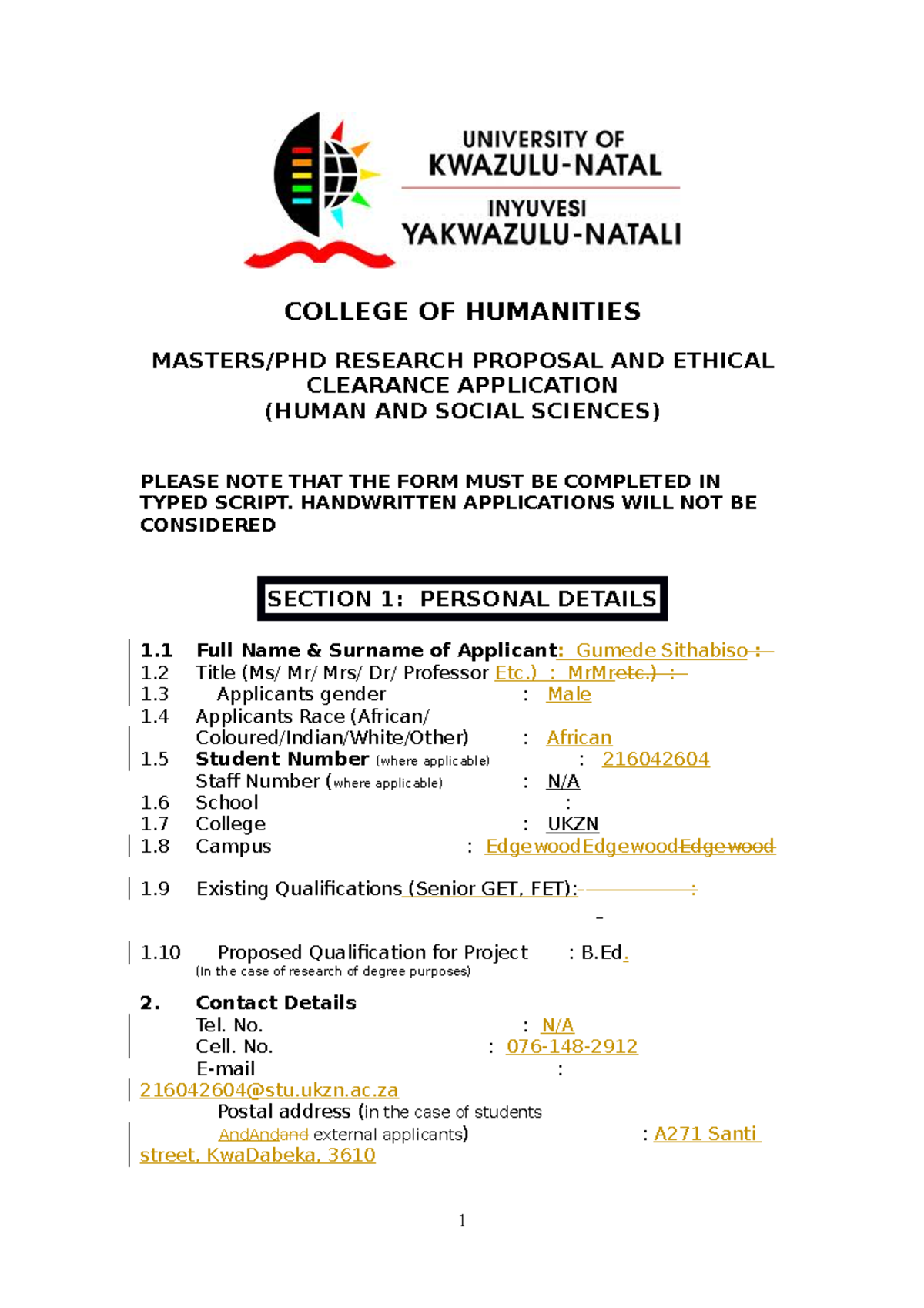 Template FOR 420 Proposal - COLLEGE OF HUMANITIES MASTERS/PHD RESEARCH ...