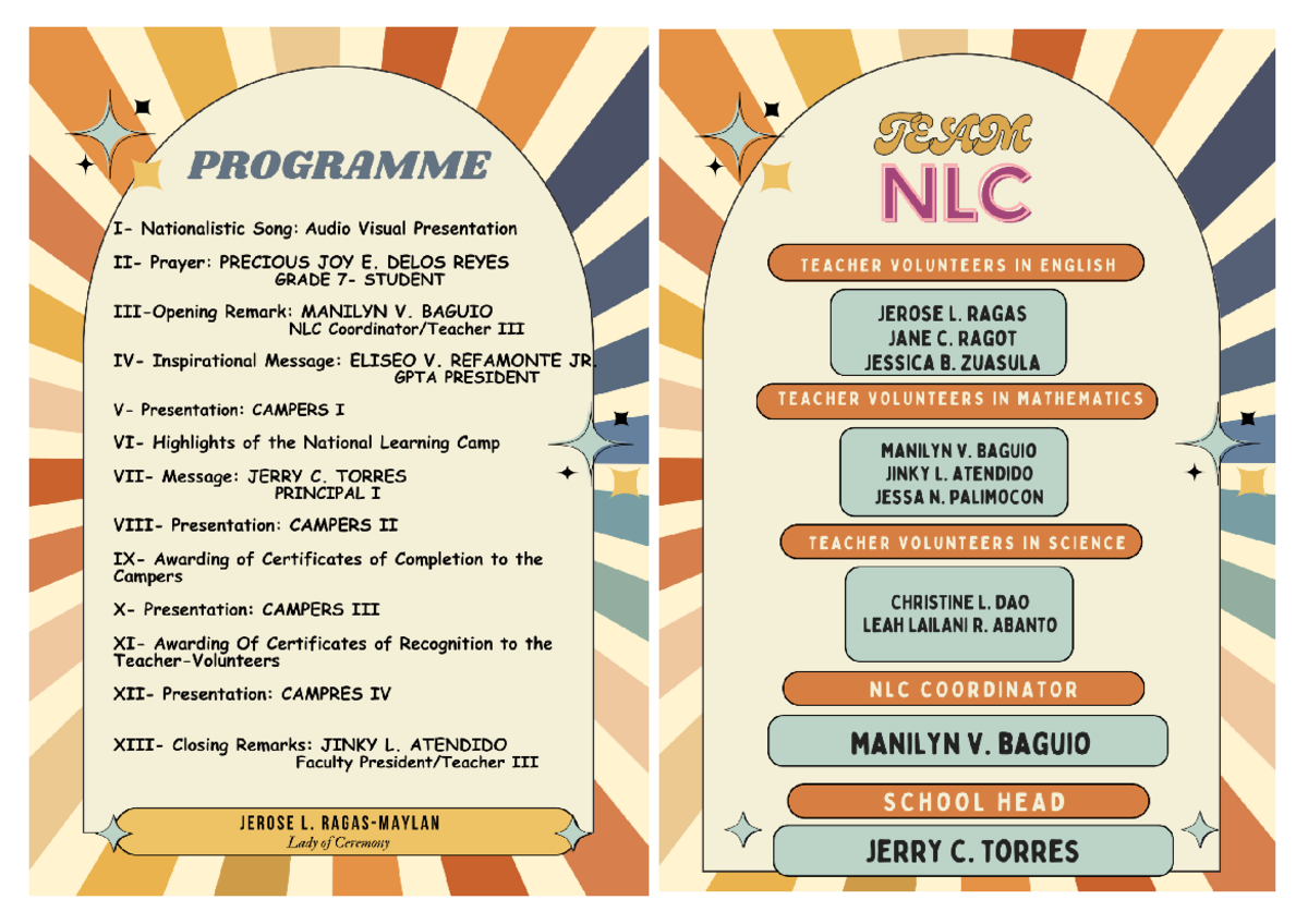 Closing- Program-1 - very useful - BSED Mathematics - Studocu