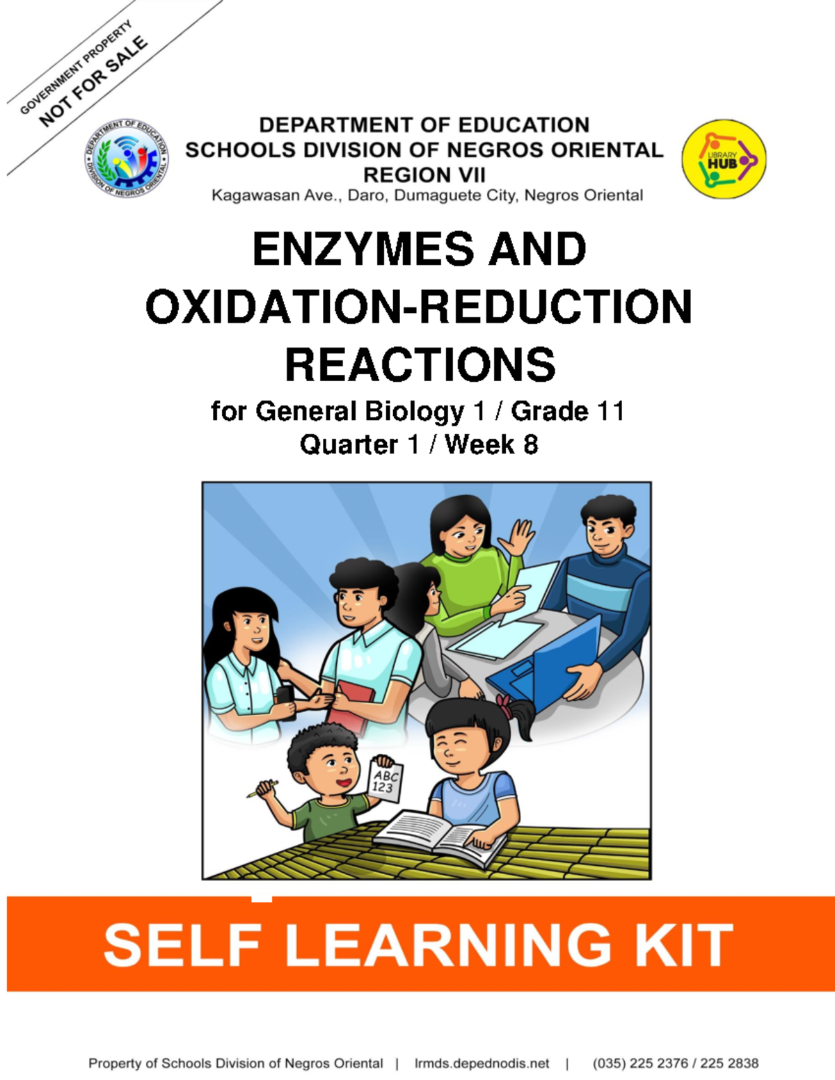 General-Biology-1-Q1-Week-8 Final - ENZYMES AND OXIDATION-REDUCTION ...