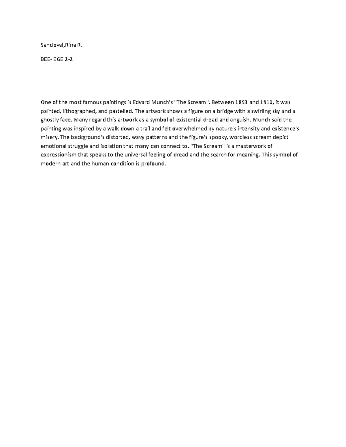 Sndvl R-WPS Office - Sandoval,Rina R. BEE- EGE 2- One of the most ...