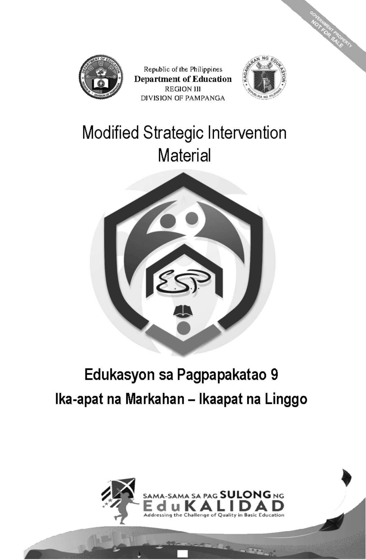 ESP9 Q4 Week4 - Esp 9 - Republic of the Philippines Department of ...