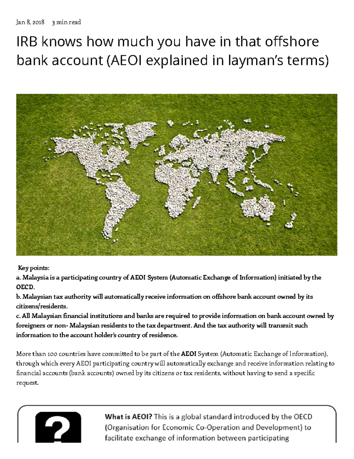 IRB knows how much you have in that offshore bank account (AEOI ...