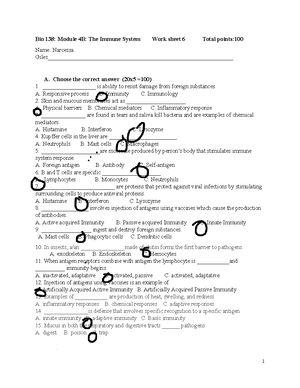 BIO 138 Worksheet 1 module 1 A & B copy - BIO 138 Worksheet 1(Modules ...