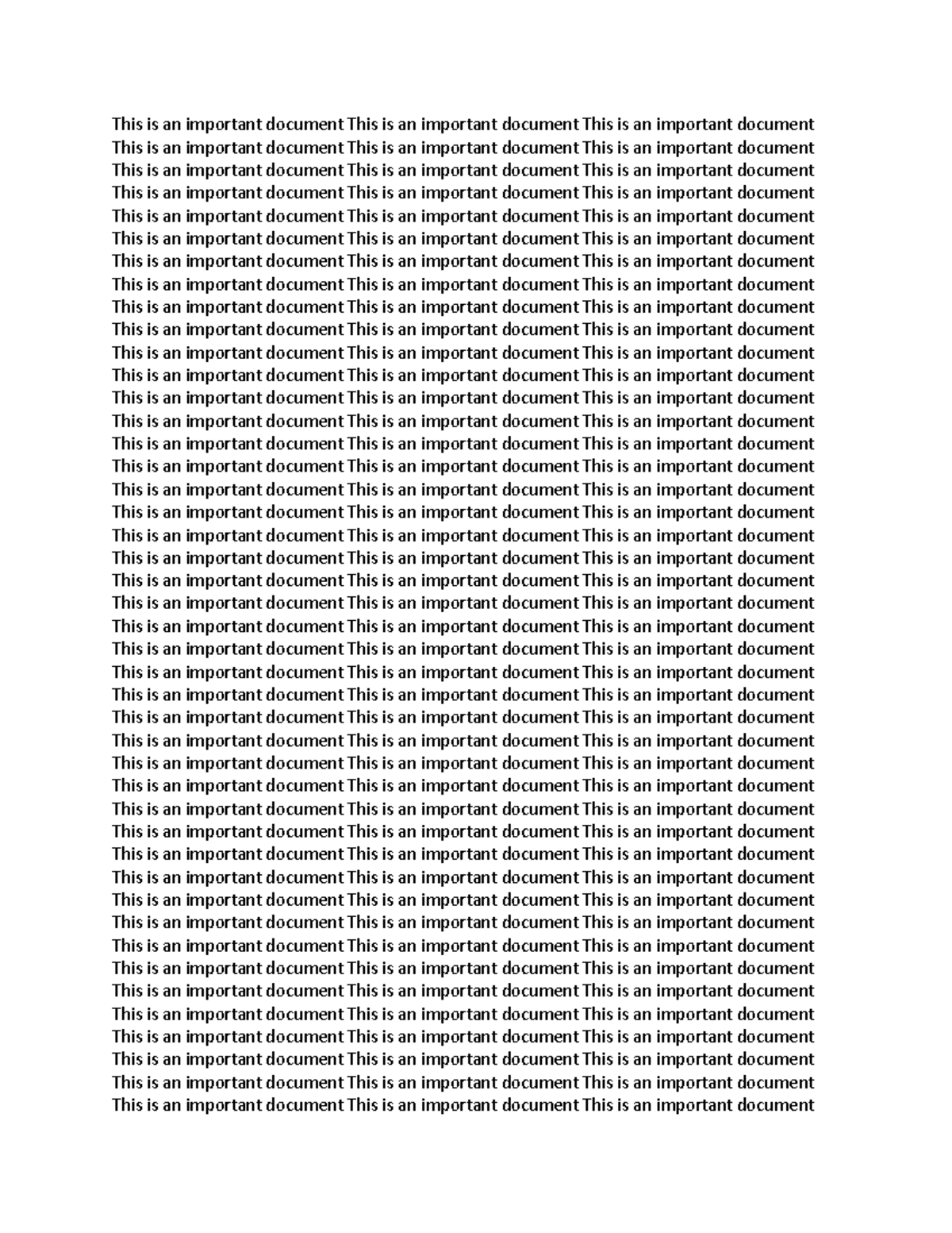 Science document - This is an important document This is an important ...