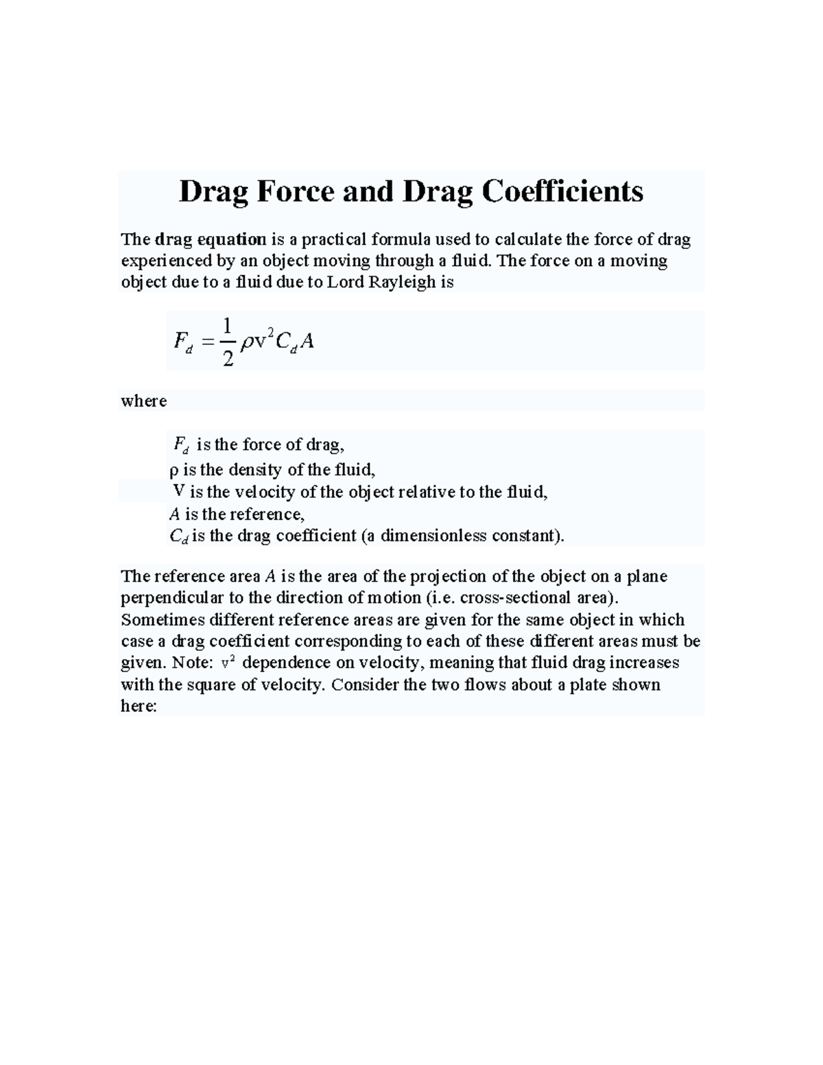Drag Coefficient and application - master of business management - Studocu