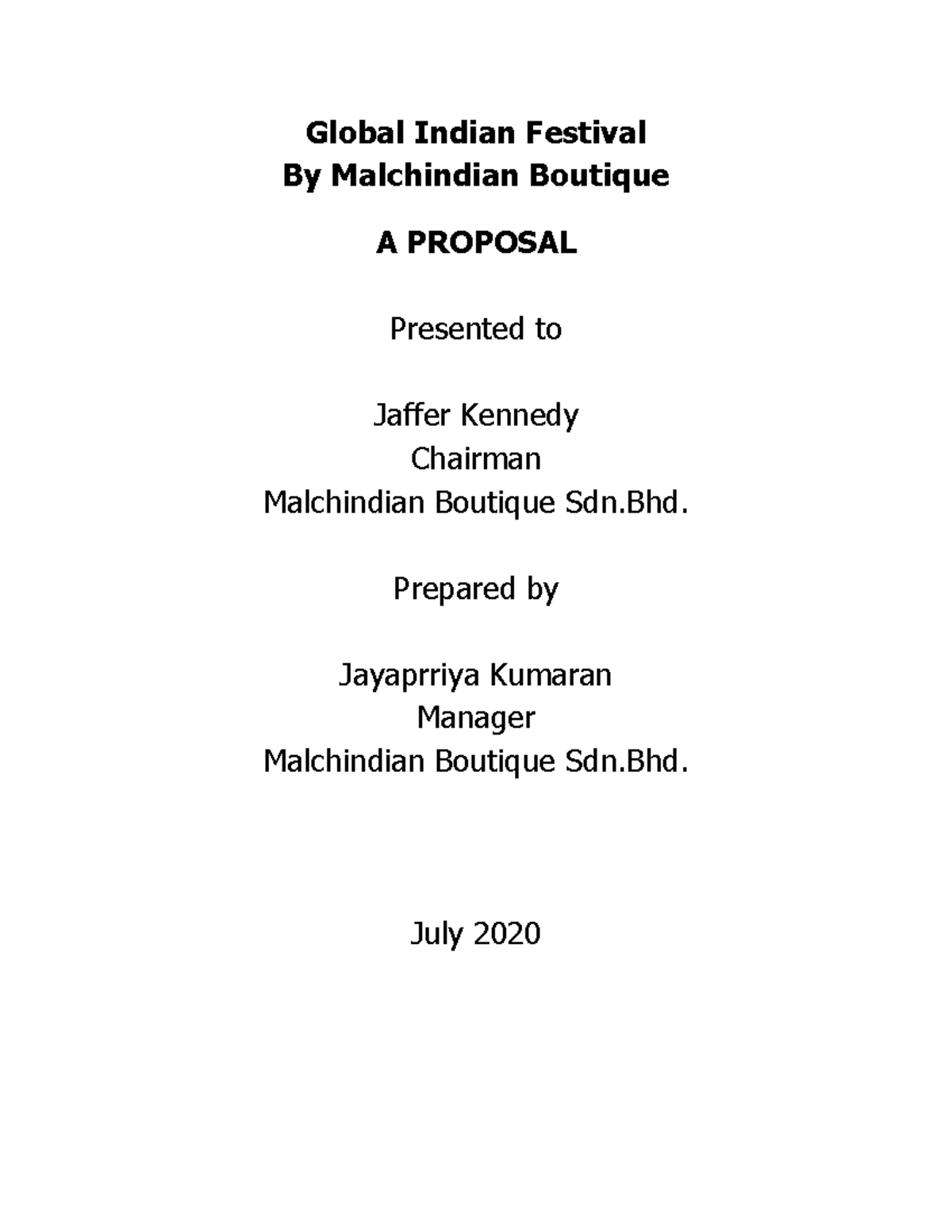 Global Indian Festival Proposal - Global Indian Festival By Malchindian ...