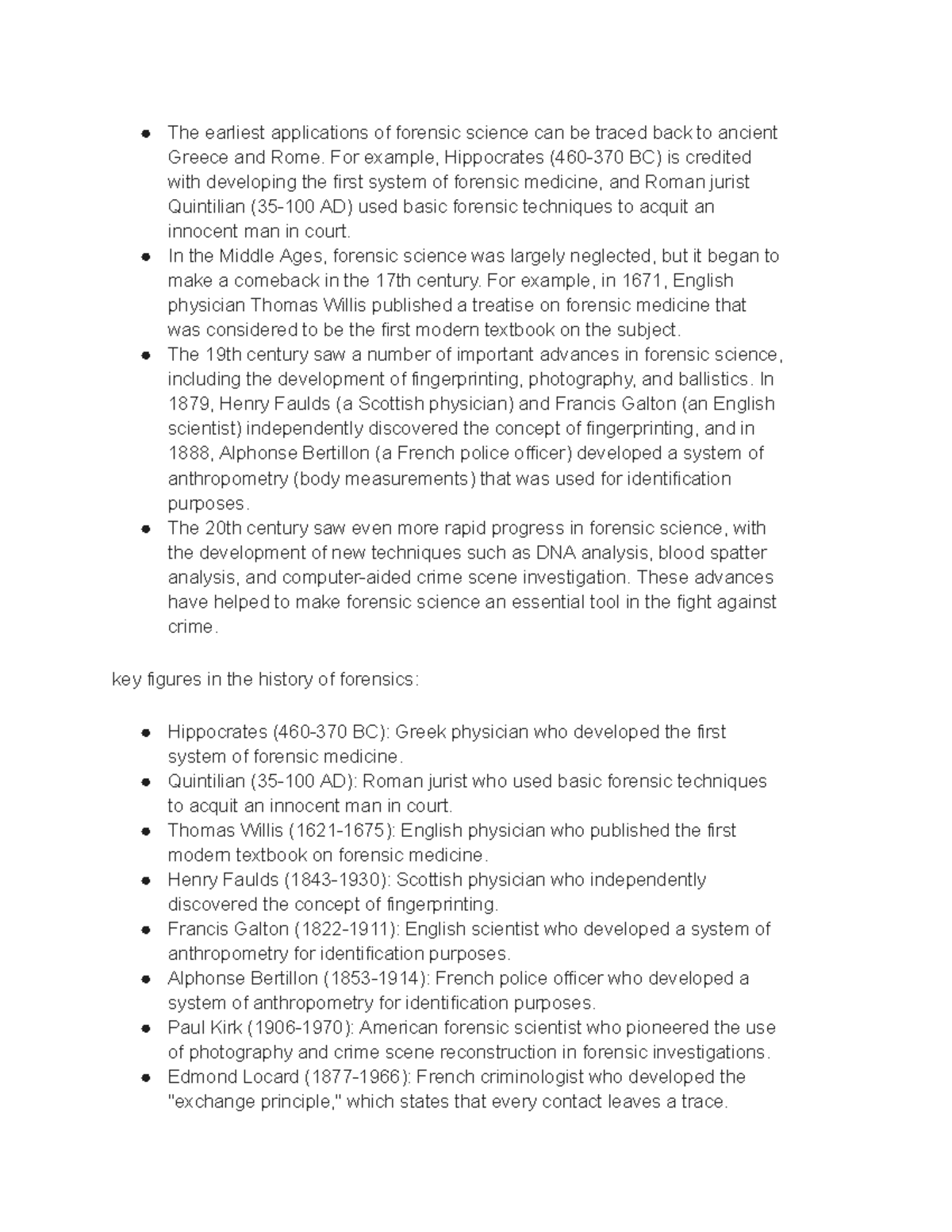 The history of forensics - The earliest applications of forensic ...