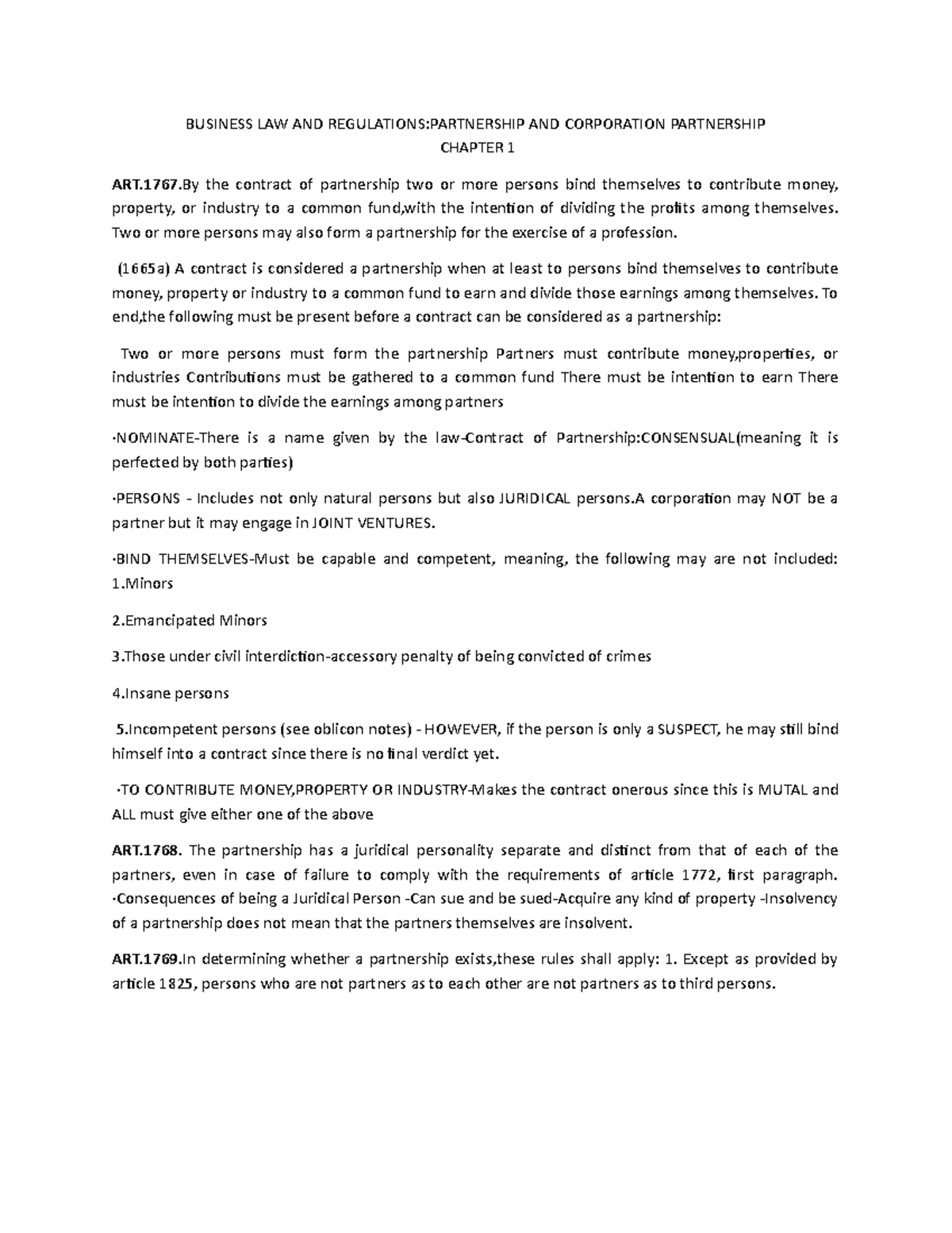 Business LAW AND Regulations - BUSINESS LAW AND REGULATIONS:PARTNERSHIP ...