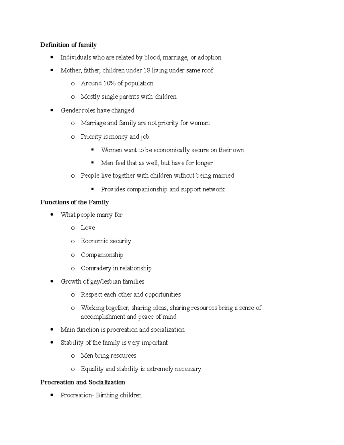 Sociology of the Family 1 - Definition of family Individuals who are ...
