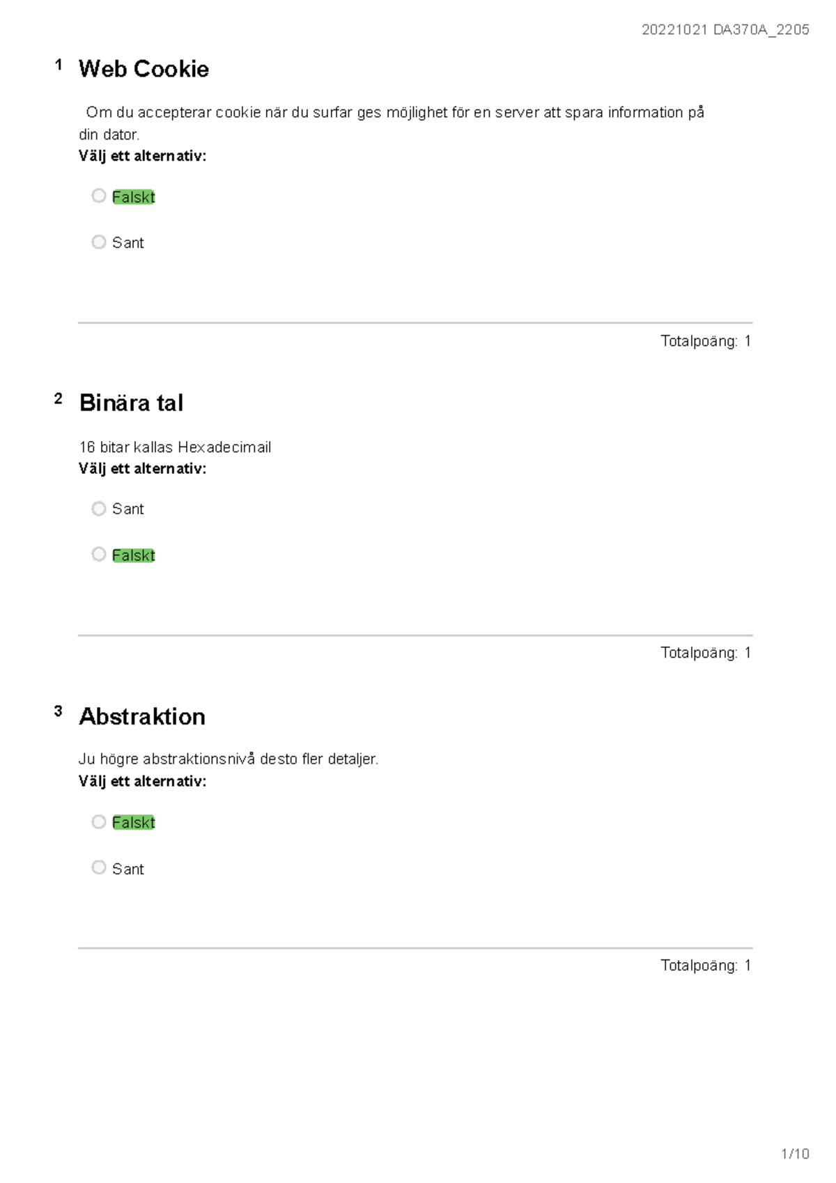 Tenta databaserad informatik - 1 Web Cookie Om du accepterar cookie när du surfar ges möjlighet ...