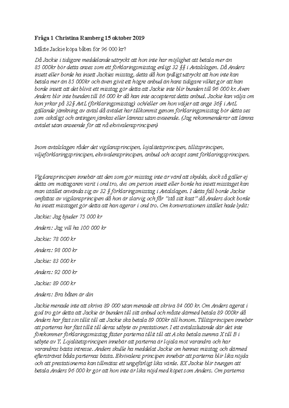 Tentakompendium Vissa svar - Fråga 1 Christina Ramberg 15 oktober 2019 ...