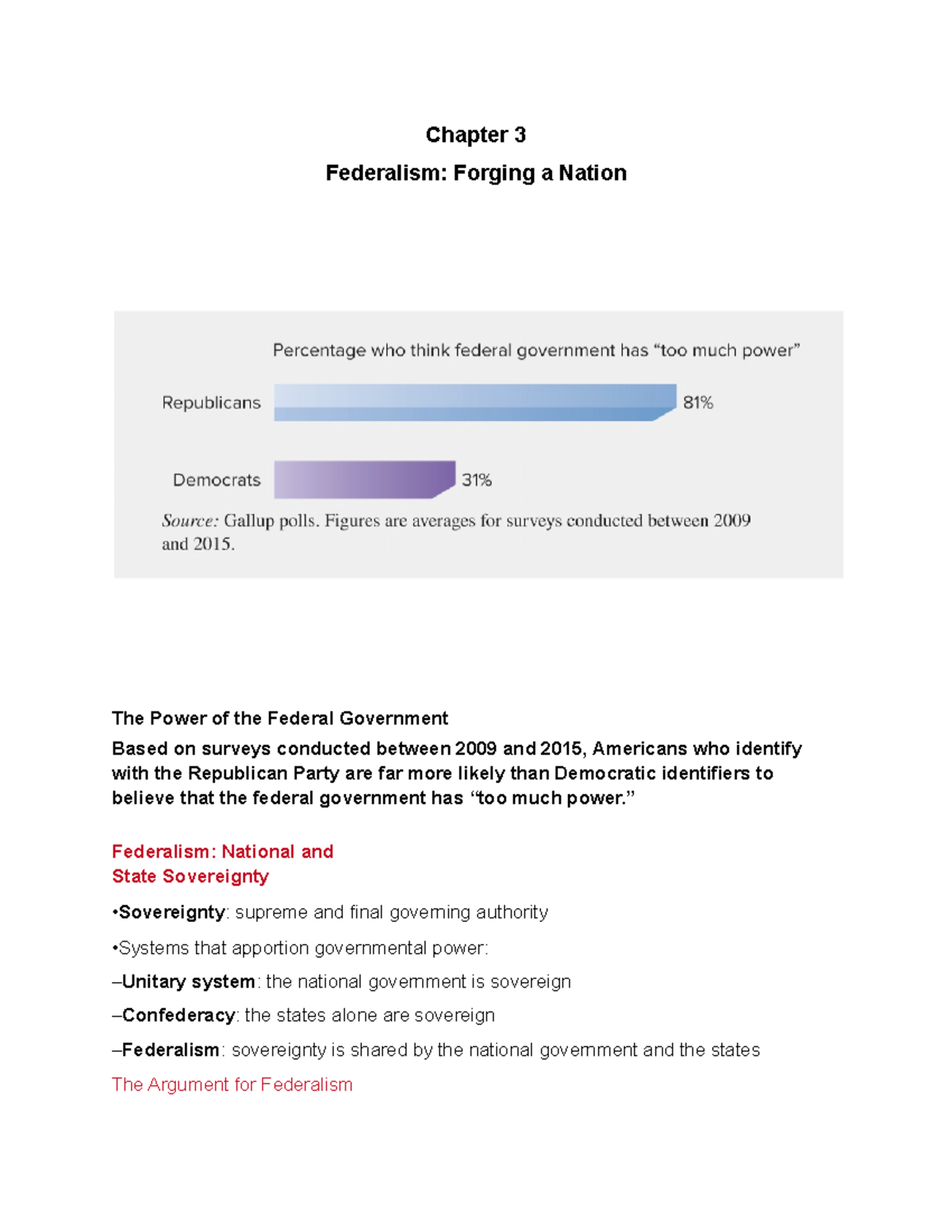 Chapter 3 - GOVT-2305-86053 Professor: Lela Anderson - Chapter 3 ...