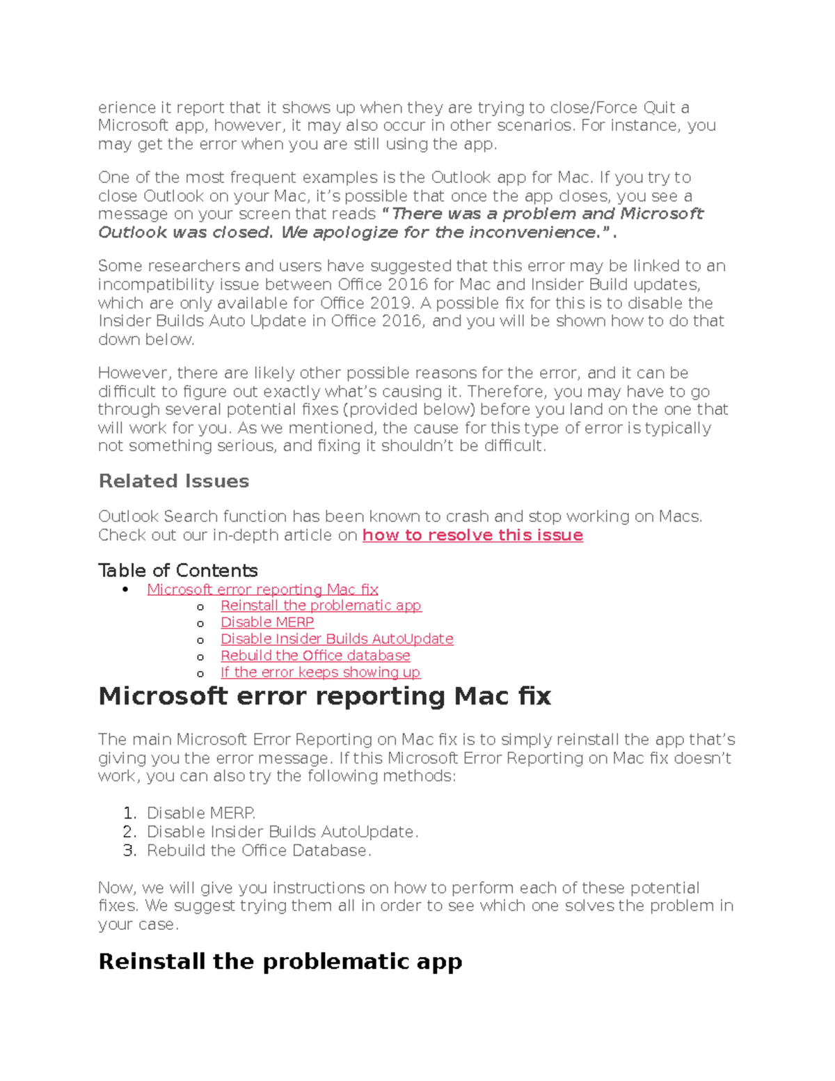 Microsoft error - erience it report that it shows up when they are ...