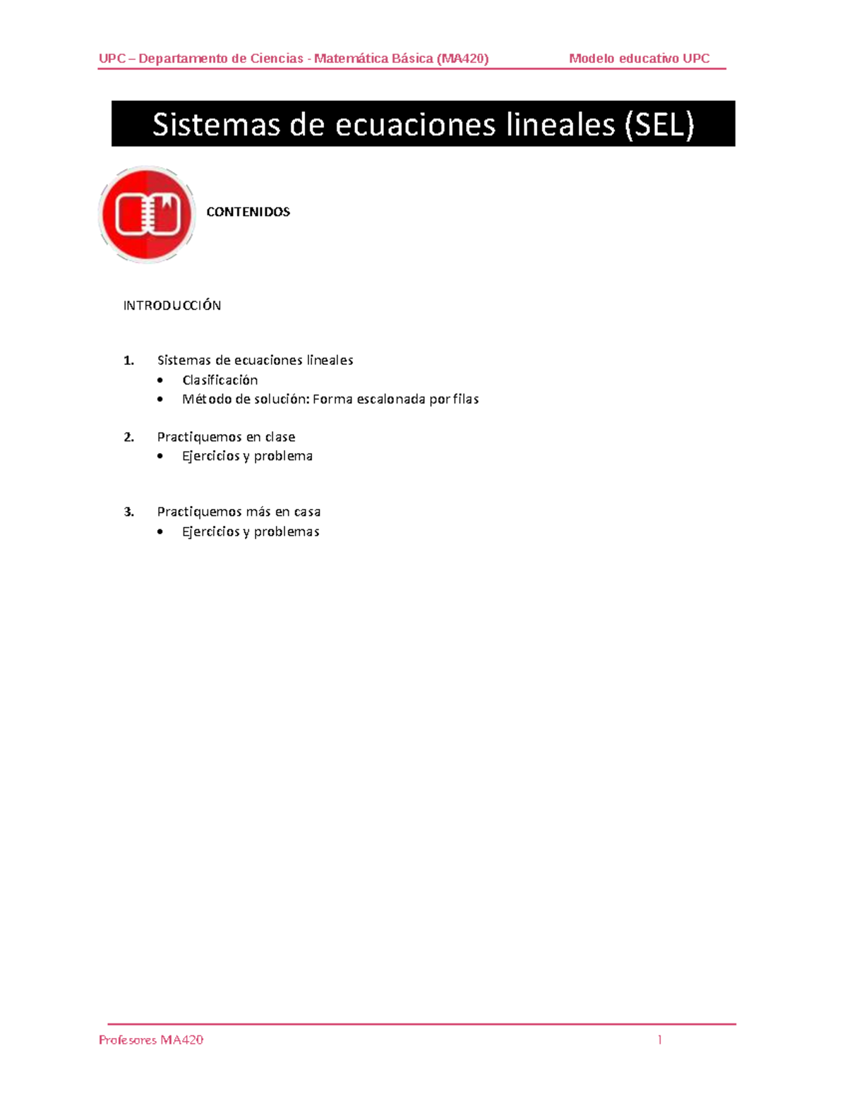 Sesión 5.2 SEL - Clase - Sistemas de ecuaciones lineales (SEL ...