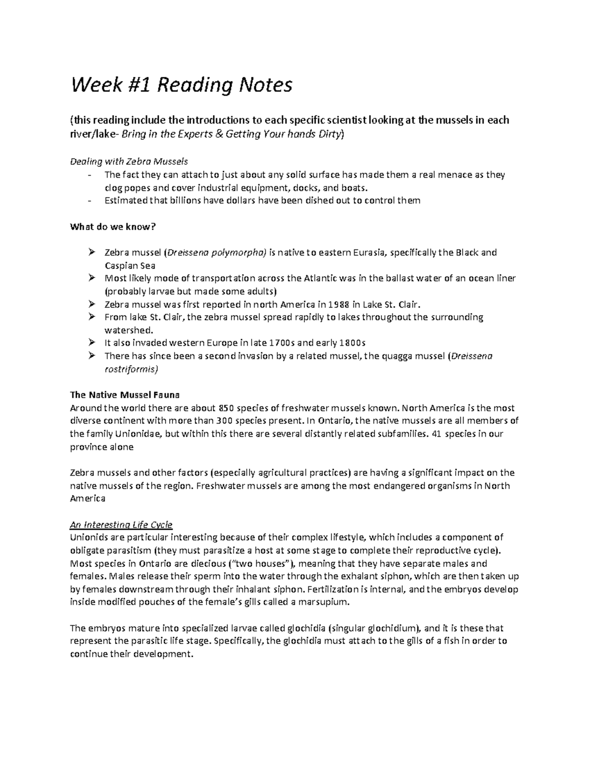 Week #1 Reading Notes - Week #1 Reading Notes (this reading include the ...