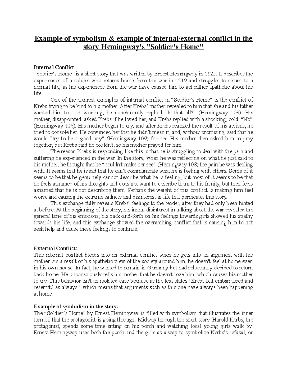 External Conflict Examples