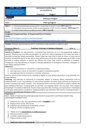 Kabanata 1 - Panitikang Filipino - KABANATA 1 - SAMU’T SARING KABATIRAN SA PANITIKANG FILIPINO ...