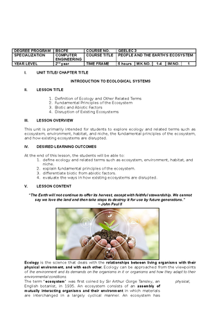 Philippine Indigenous Communities 3rd module - DEGREE PROGRAM BSCpE & BSME COURSE NO. GEELECT 1 ...