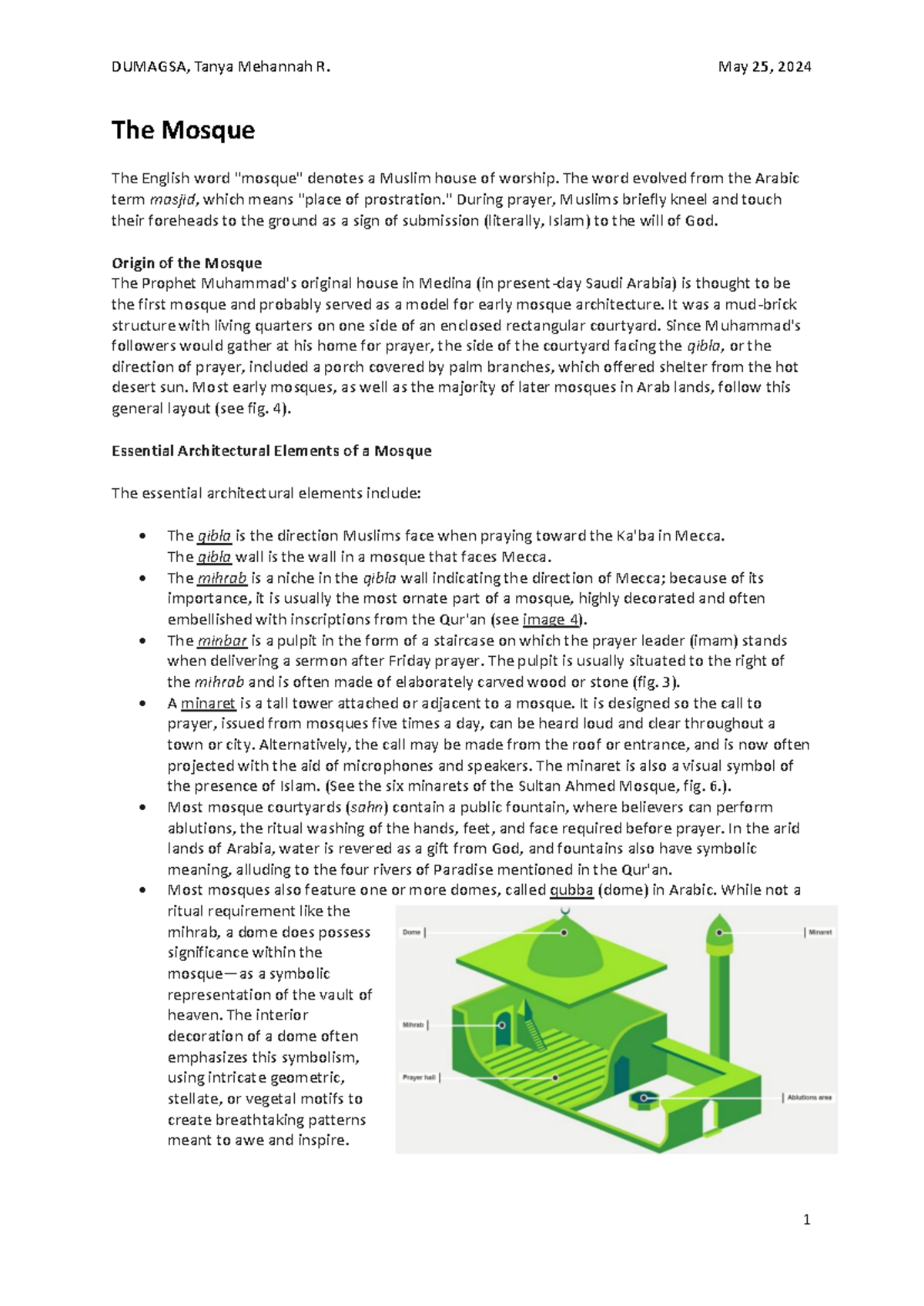 The Mosque - The Mosque The English word "mosque" denotes a Muslim ...