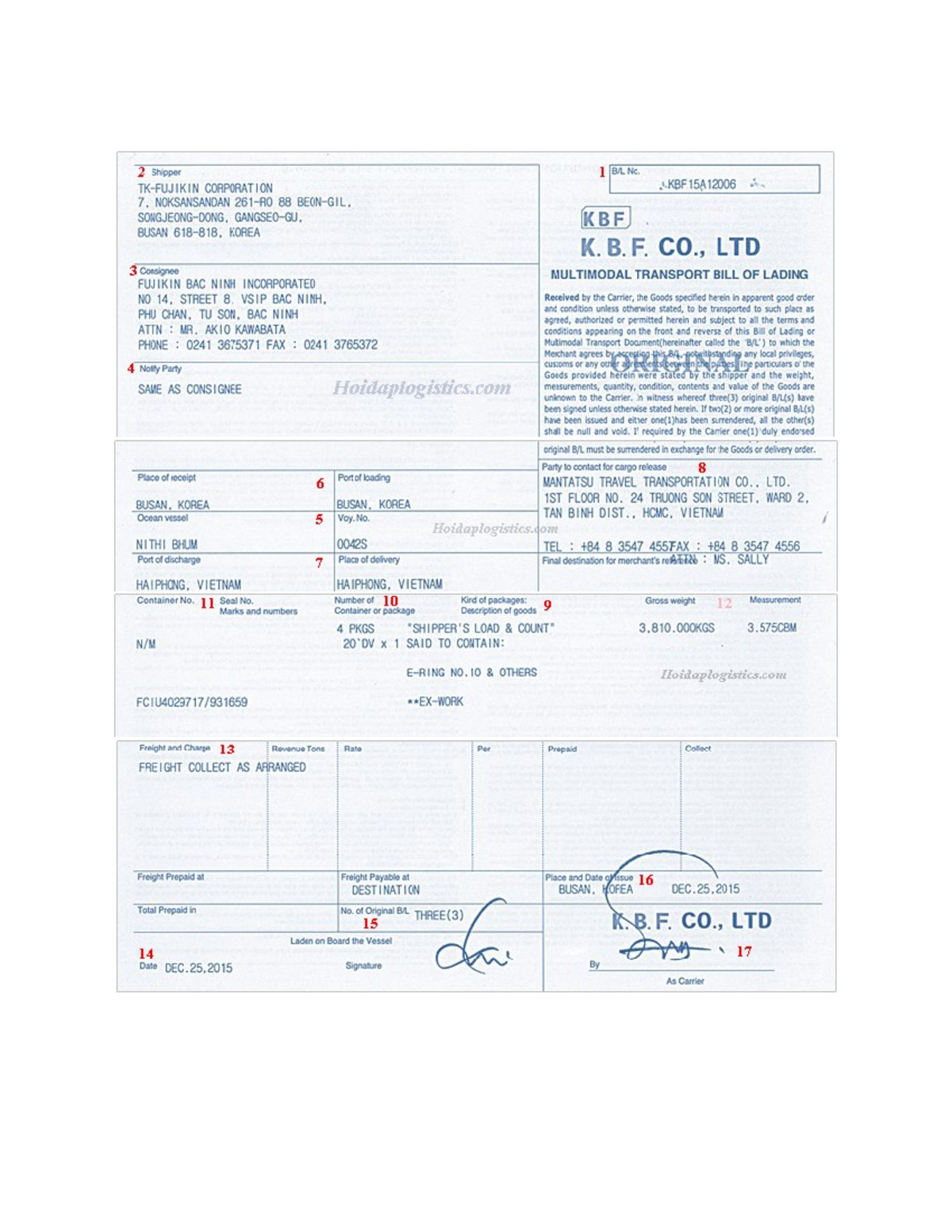 BILL OF Ladingb - Financial Economics - Studocu