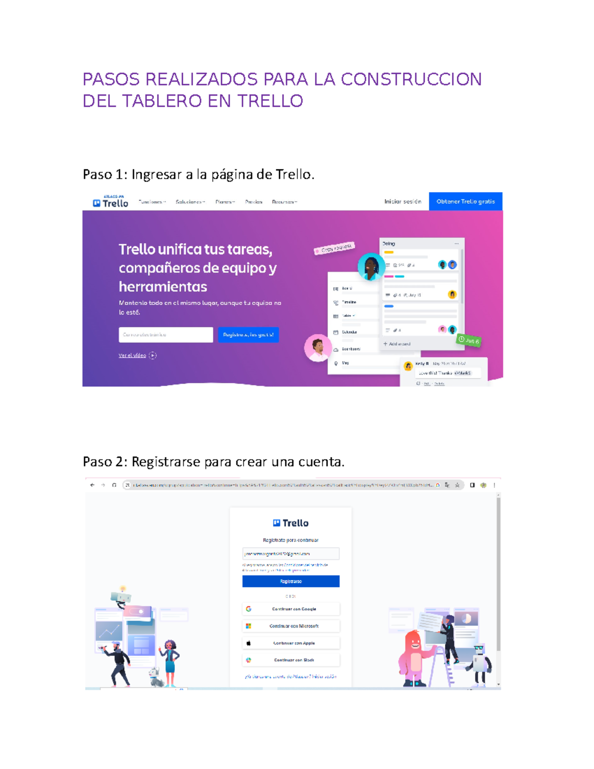 Trello - Paso 2: Registrarse para crear una cuenta. Paso 3: Listo ahora ...