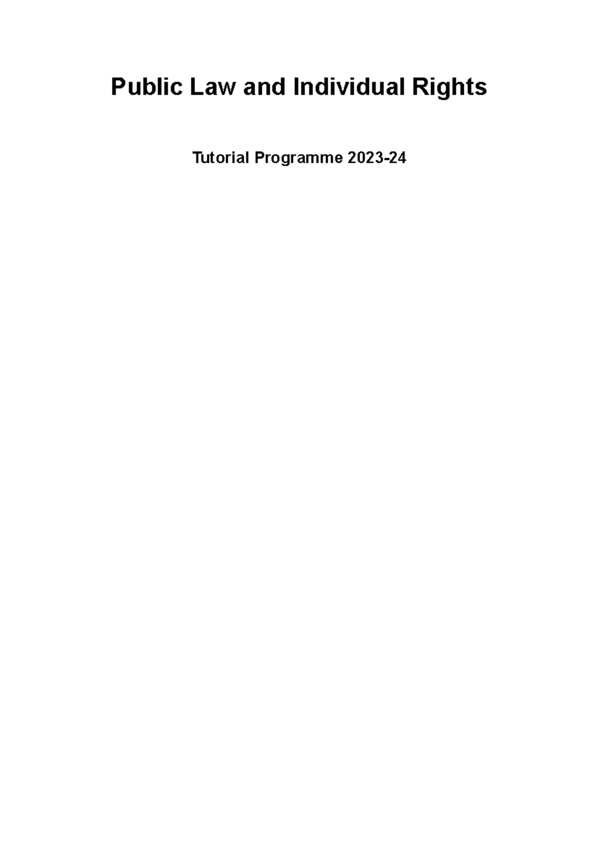 Public Law and Individual Rights Tutorial Programme 2023-24 - Public ...