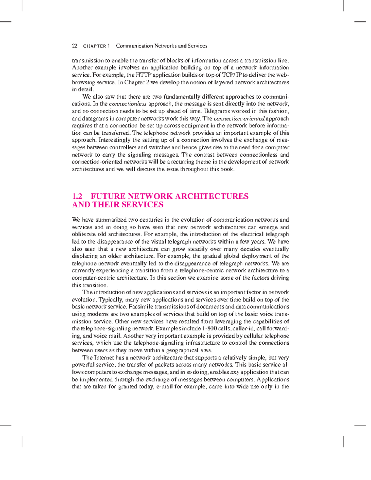 Telecommunication networks- lecture 3 - 22 CHAPTER 1 Communication ...