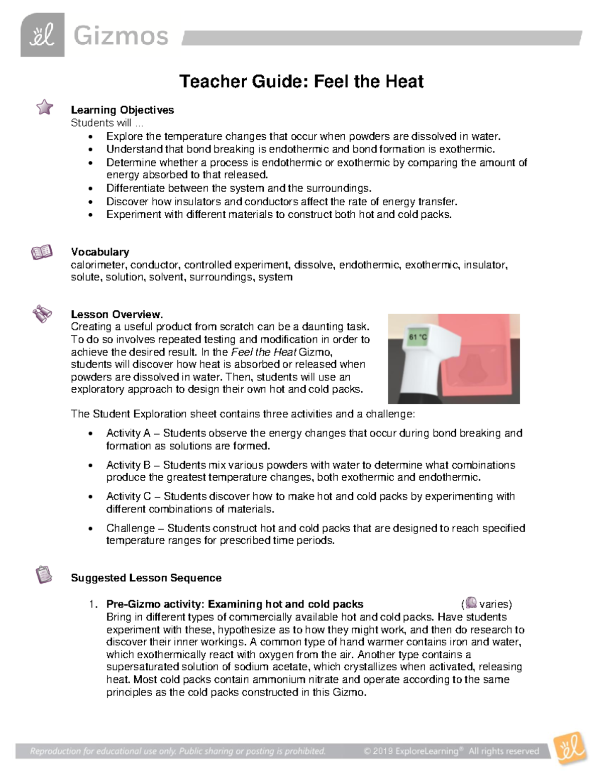 Feelthe Heat TG - easy - 2019 Teacher Guide: Feel the Heat Learning ...
