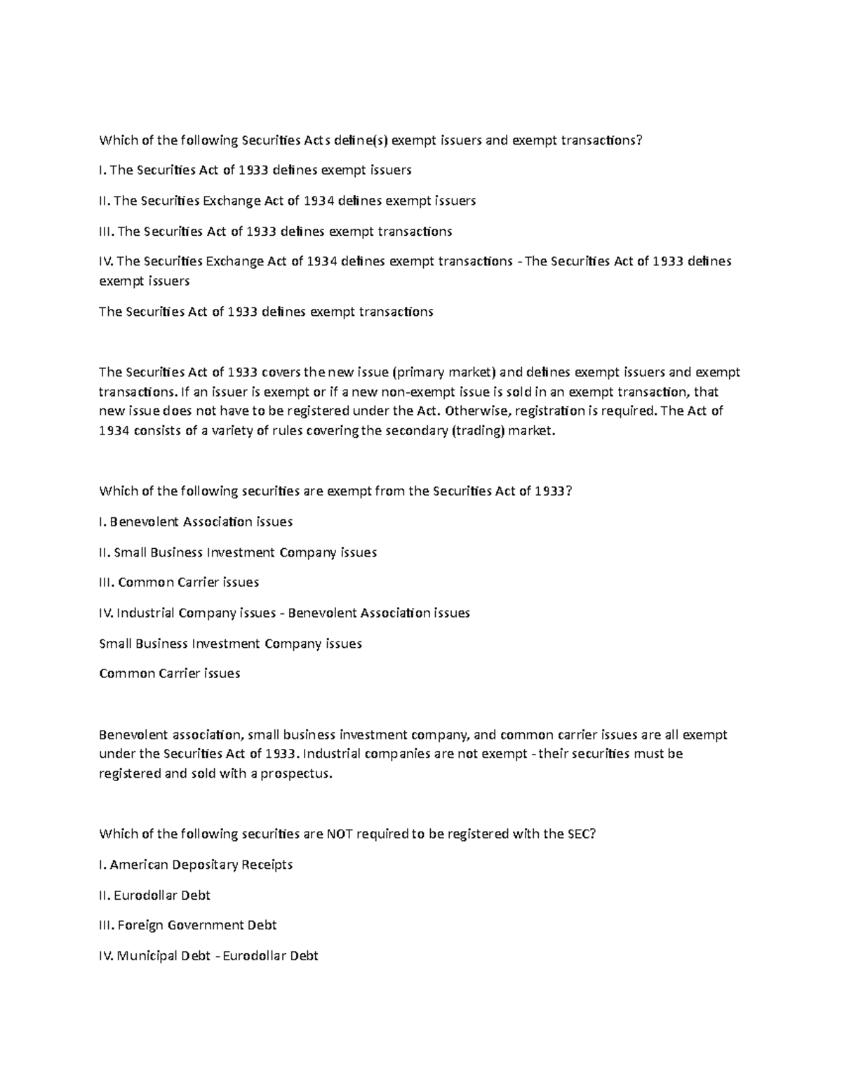 Note 13 - note - Which of the following Securities Acts define(s ...
