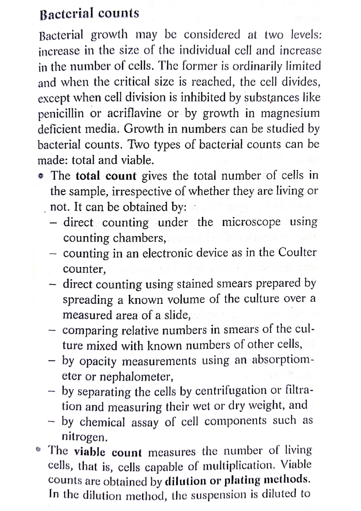 Bacterial count - General Microbiology - Studocu