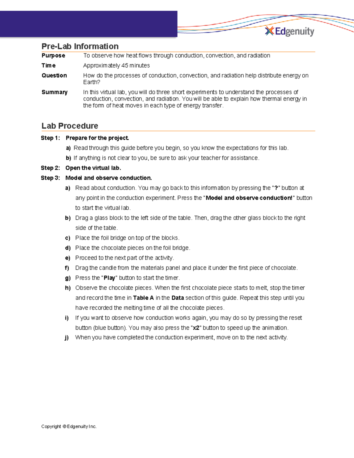 Energy Transfer Student Virtual Lab G - Virtual Lab: Energy Transfer ...