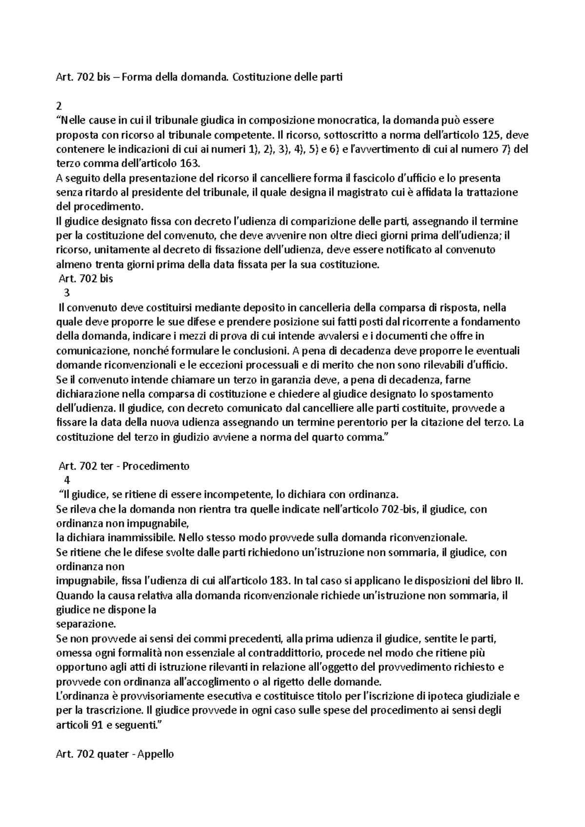 Art 702 cc - breve illustrazione dell' art 702 del codice civile - Art ...