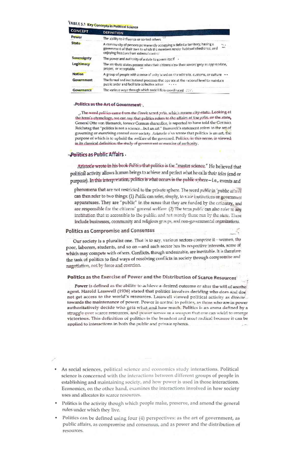 Polsci - school purposes - Humanities and Social Sciences - Studocu