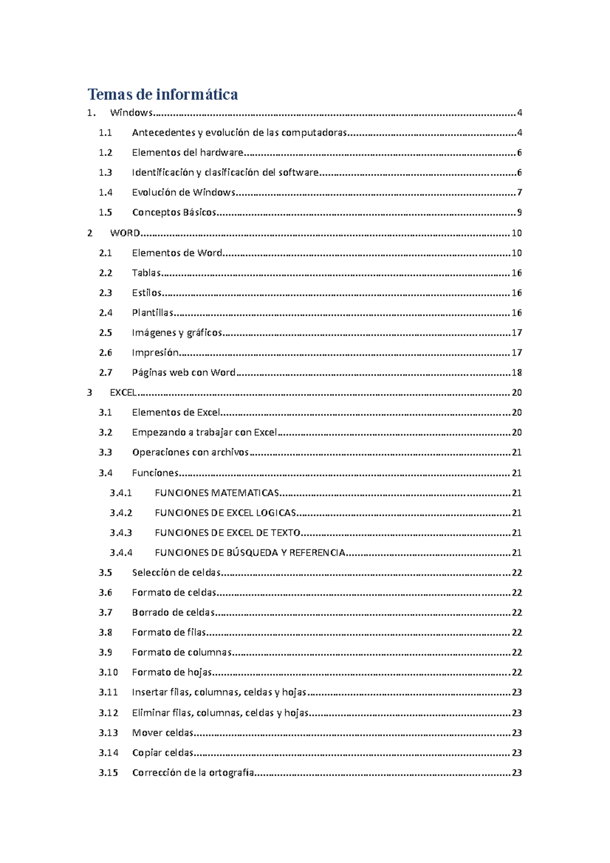 Temas Informatica - Temas de informática - Studocu