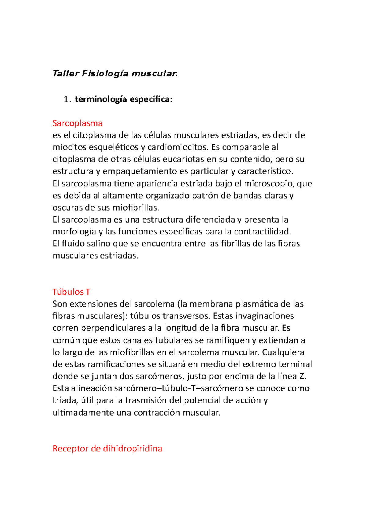 Taller fisiologia muscular usc ( 2 ) - Taller Fisiología muscular ...