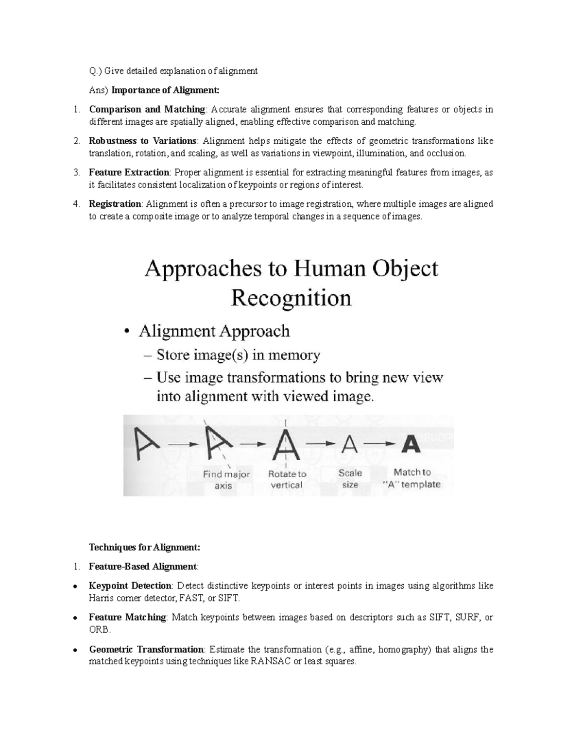 Unit 5 notes - Q.) Give detailed explanation of alignment Ans ...