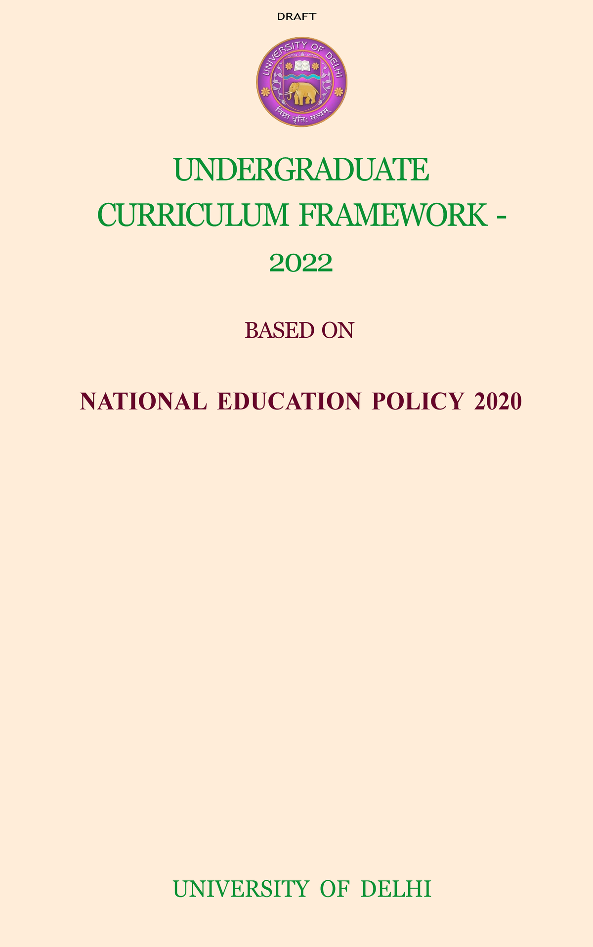 Delhi university UG 4 years CF2022 - Btech Electronic and Communication Engineering - Studocu