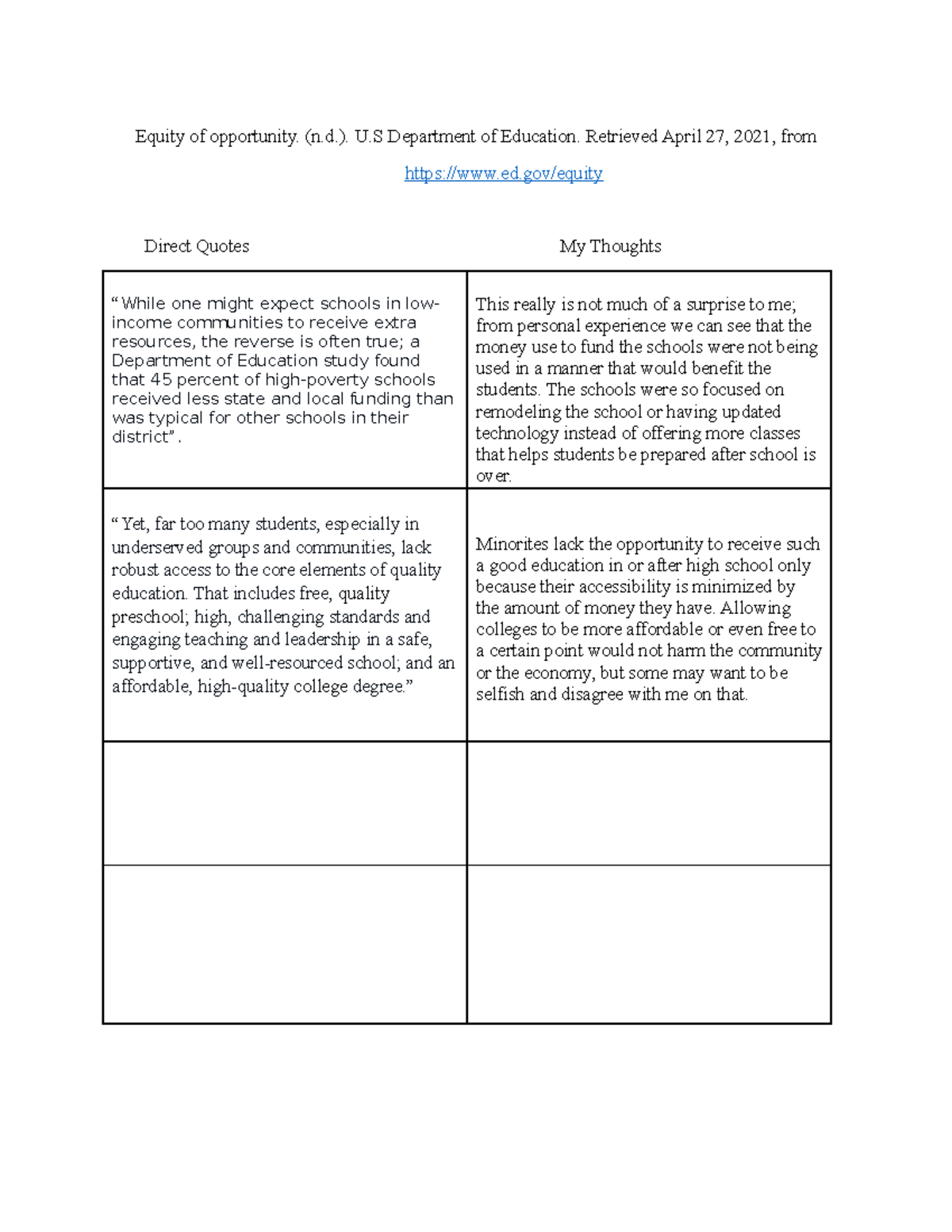 Access to education - This is simply an assignment I hope it helps ...