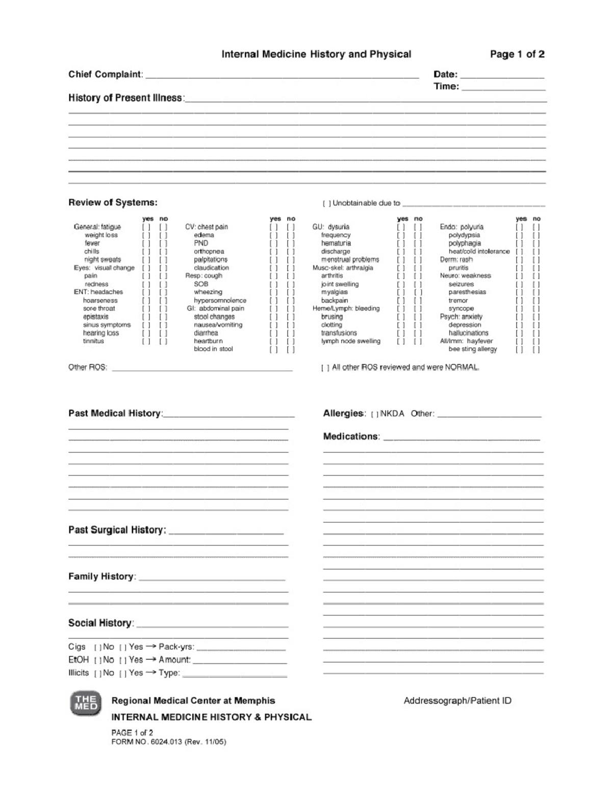 Clinic HPI - Sample HPI for getting ROS - PHTH 5263 - Studocu