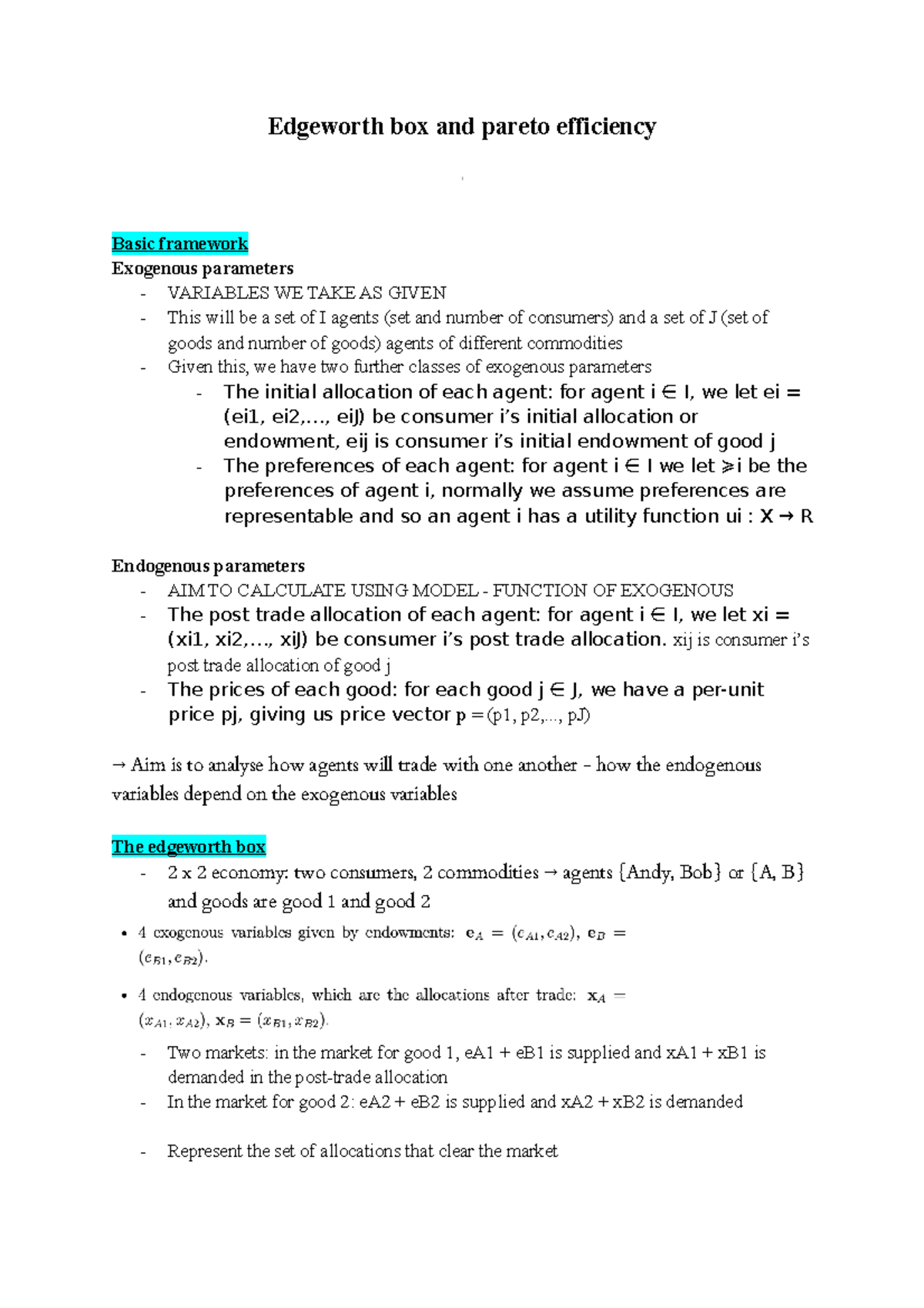 1.2 - edgeworth box and pareto efficiency - Edgeworth box and pareto ...