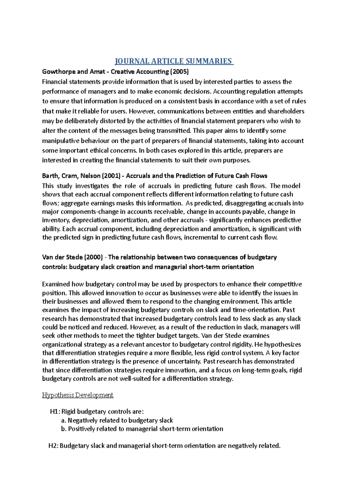 Journal-Articles - summarised version of the journal articles - JOURNAL ...