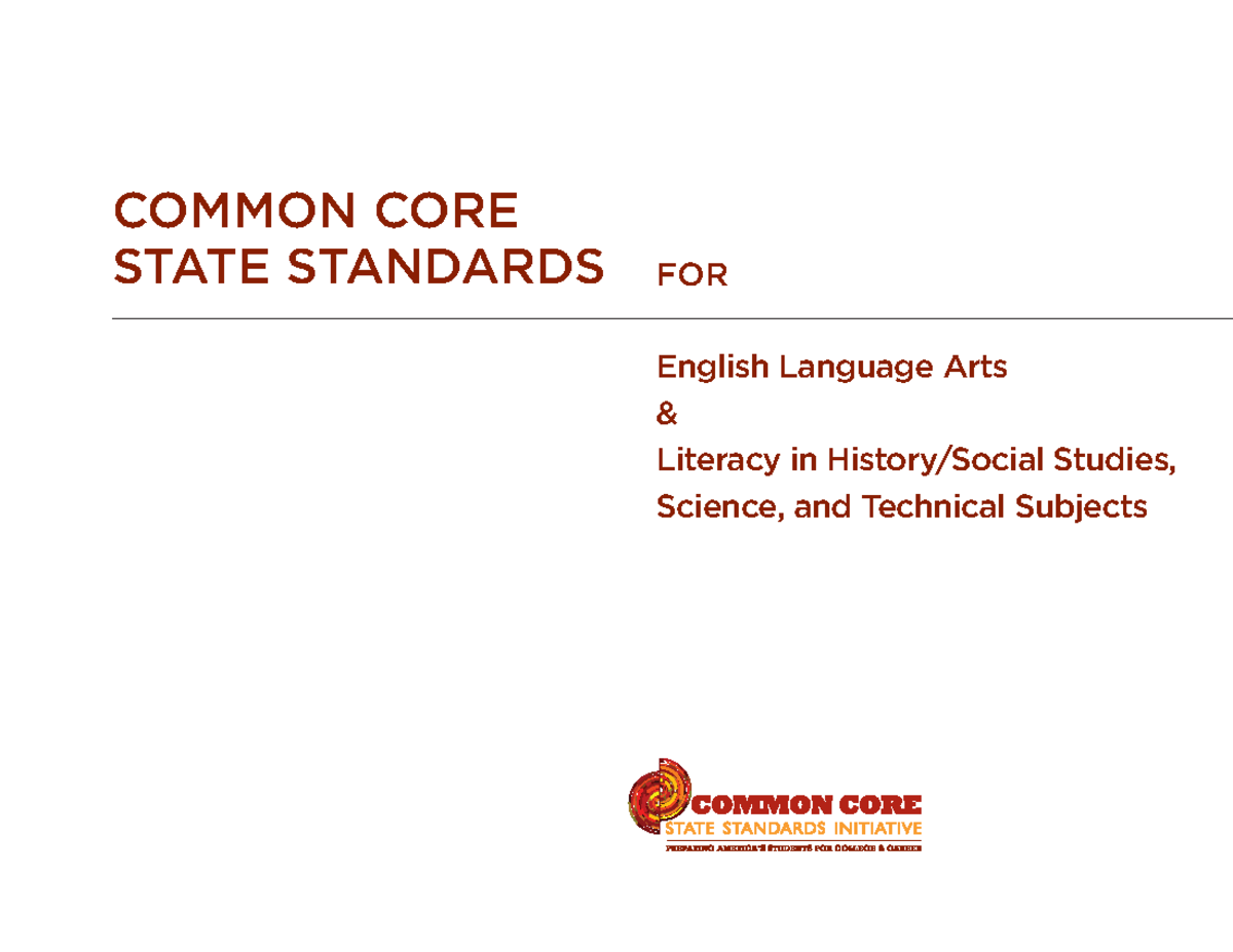 ADA Compliant ELA Standards - COMMON CORE STATE STANDARDS FOR English ...