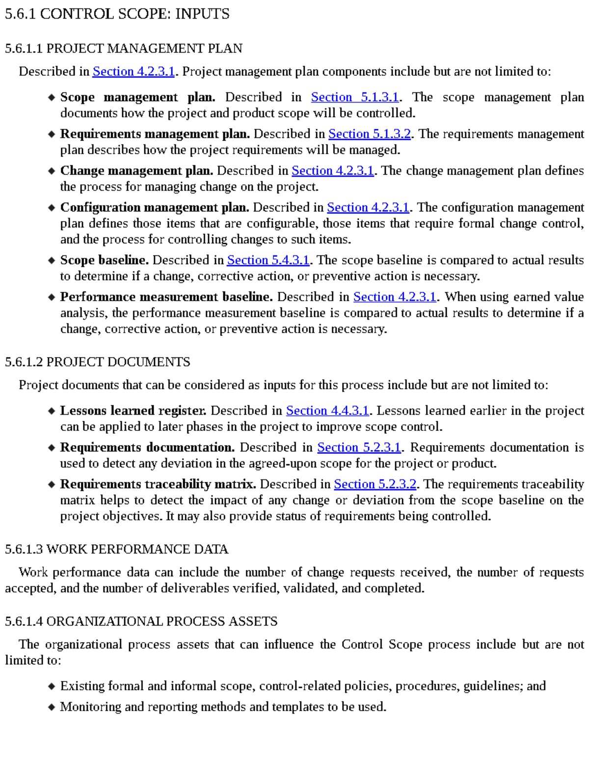 A guide to the project management body of knowledge 6e-154 - 5.6 ...
