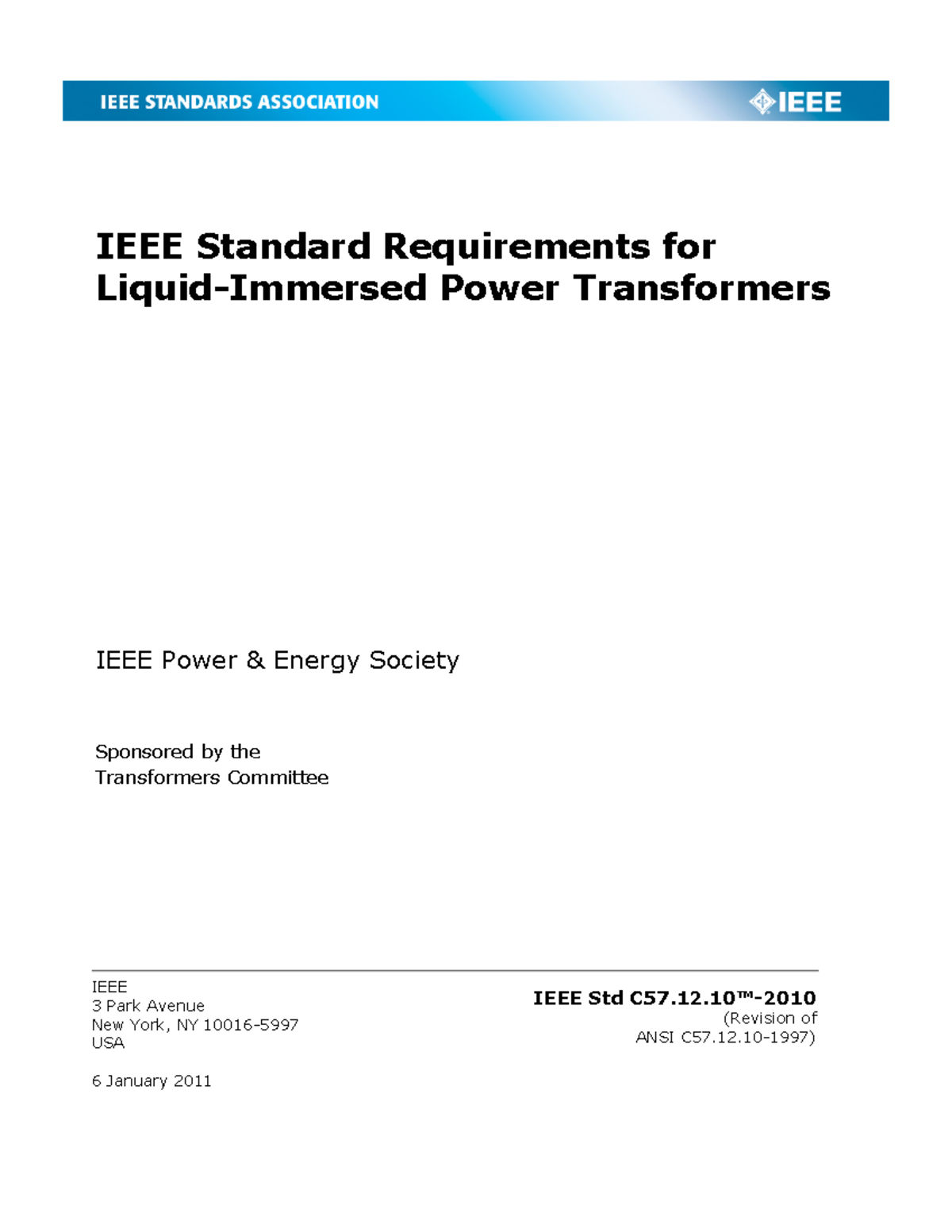 IEEE Std C57 - norma - IEEE Standard Requirements for Liquid-Immersed Power Transformers ...