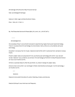 Notes-LLM - LLM Notes - Contents Lecture 1: Subject: Law and Social ...