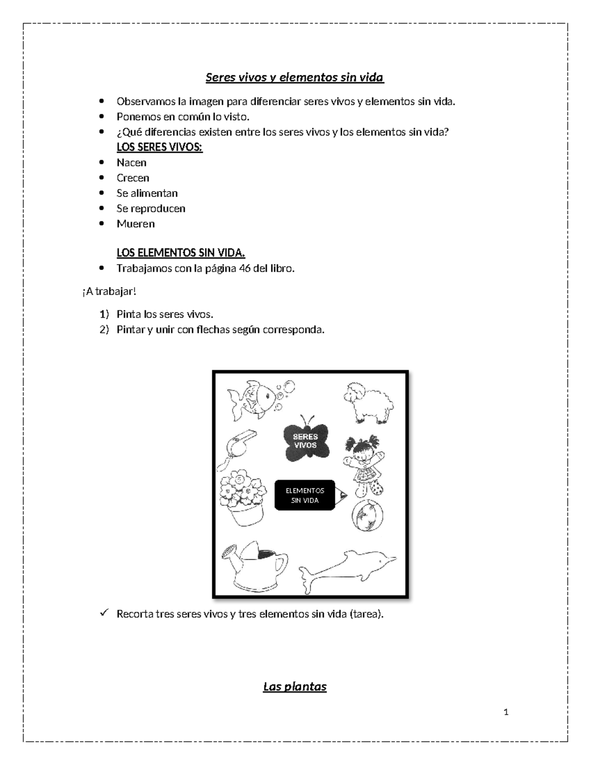 Ciencias Naturales - Seres vivos y elementos sin vida- características ...