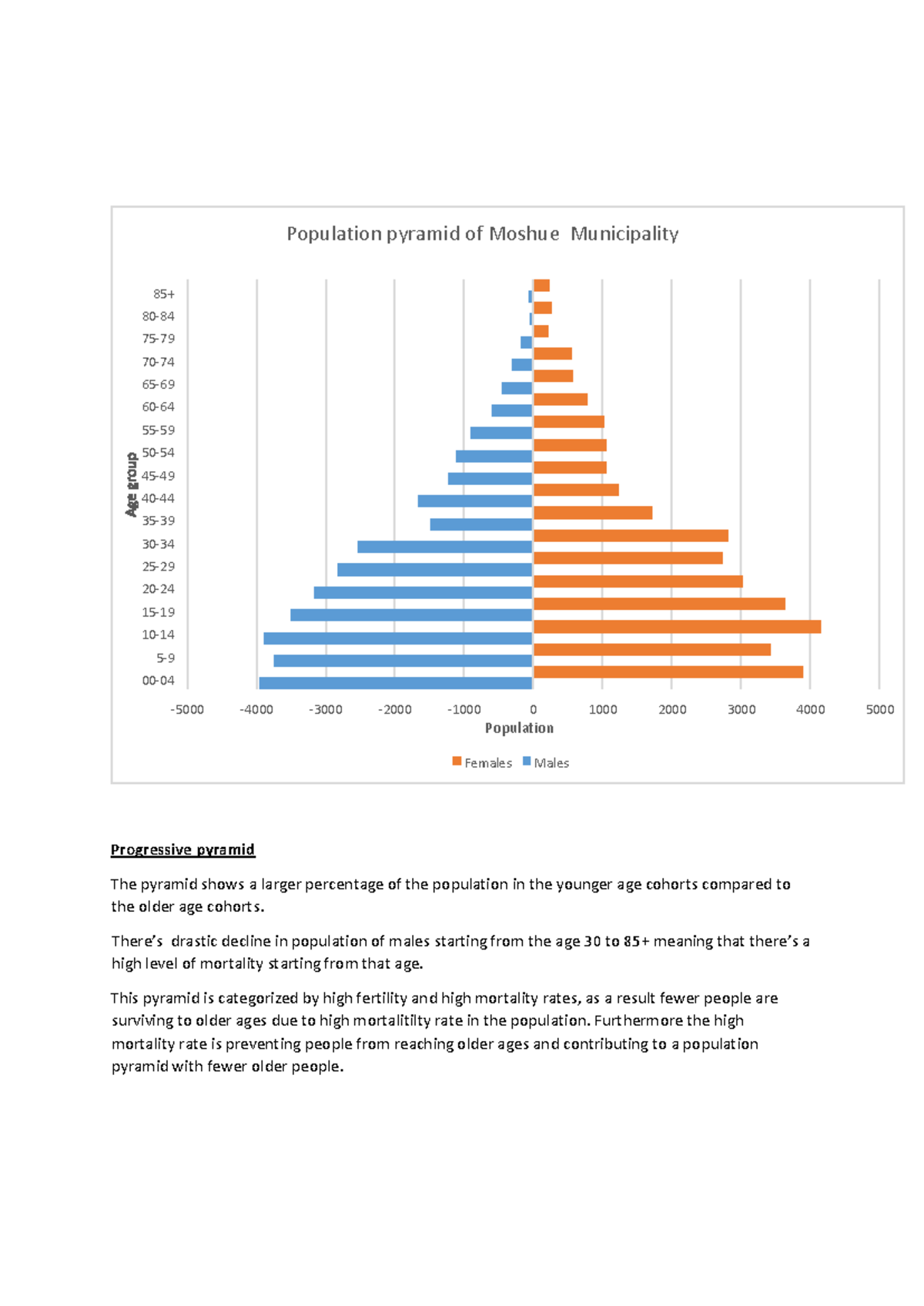 Progressive Pyramid Description - Progressive pyramid The pyramid shows ...